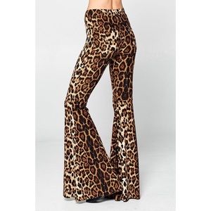JEÂ | Pants & Jumpsuits | Leopard Bell Bottoms | Poshmark